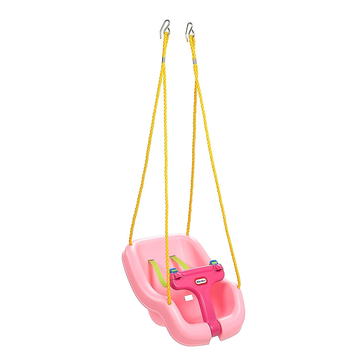 Little Tikes Snug 'n Secure Pink Swing with Adjustable Straps, 2-in-1 for Baby and Toddlers Ages 9 Months - 4 Years