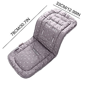 MiOYOOW Baby Stroller Seat Liner, Baby Stroller Cushion Pad Seat Pad Mat Cotton Breathable for Infants Toddlers Kid Outdoor Sports