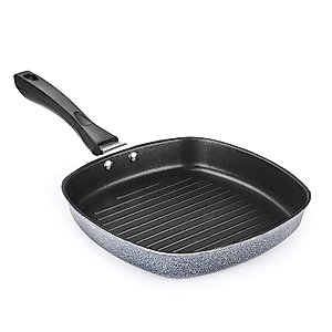 Generic Non-Stick Square Fry Pan, Aluminum, 12"