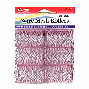 Annie 1-3/4" Jumbo Wire Mesh Hair Rollers - 6 Pcs