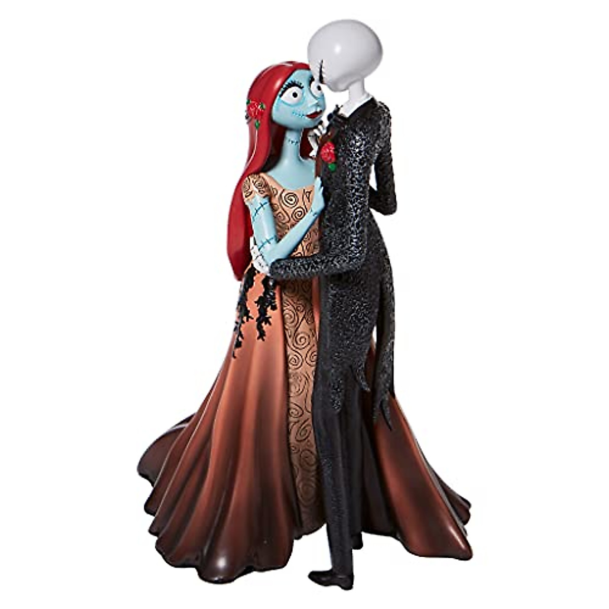 Enesco Disney Showcase Couture de Force The Nightmare Before Christmas Jack and Sally Embracing Figurine, 9.5 Inch, Multicolor
