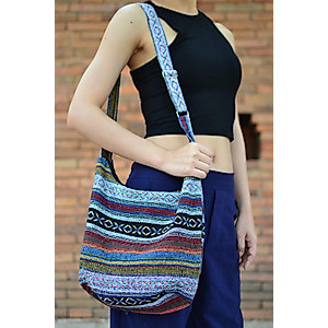 Your Cozy Sling Purse Hippie Bags For Women Crossbody Bag Thai Top Handmade Shoulder Bag with Adjustable Strap Tribe-02