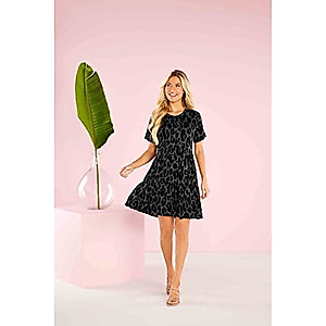 Mud Pie baby girls Dress, Black, X-large Mud Pie Leopard Poncey Dress Black X Large, Black, X-Large US