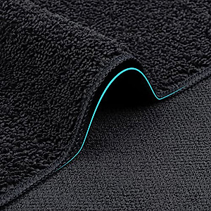 Orighty Microfiber Washcloths Towels Set 50 Pack, Highly Absorbent and Super Soft Fingertip Towels, Multi-Purpose Wash Cloths for Bathroom, Hotel, Spa, and Gym, 12x12 Inch, Black