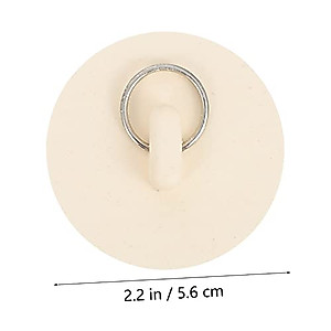 WOONEKY 6pcs Rubber Sink Stopper Kitchen Sink Plug Bath Plugs Drain Stopper Bathroom Drain Cover Bathtub Stoppers Bathroom Sink Stopper Bathtub Drain Bath Tub Stoppers Drain Plug White