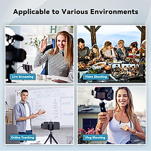 macvor 393FT Wireless Lavalier Mics for iPhone, Android, Laptop - Noise-Reducing Mini Microphones for Video Recording, Streaming, Interviews, Vlogs, YouTube, TikTok