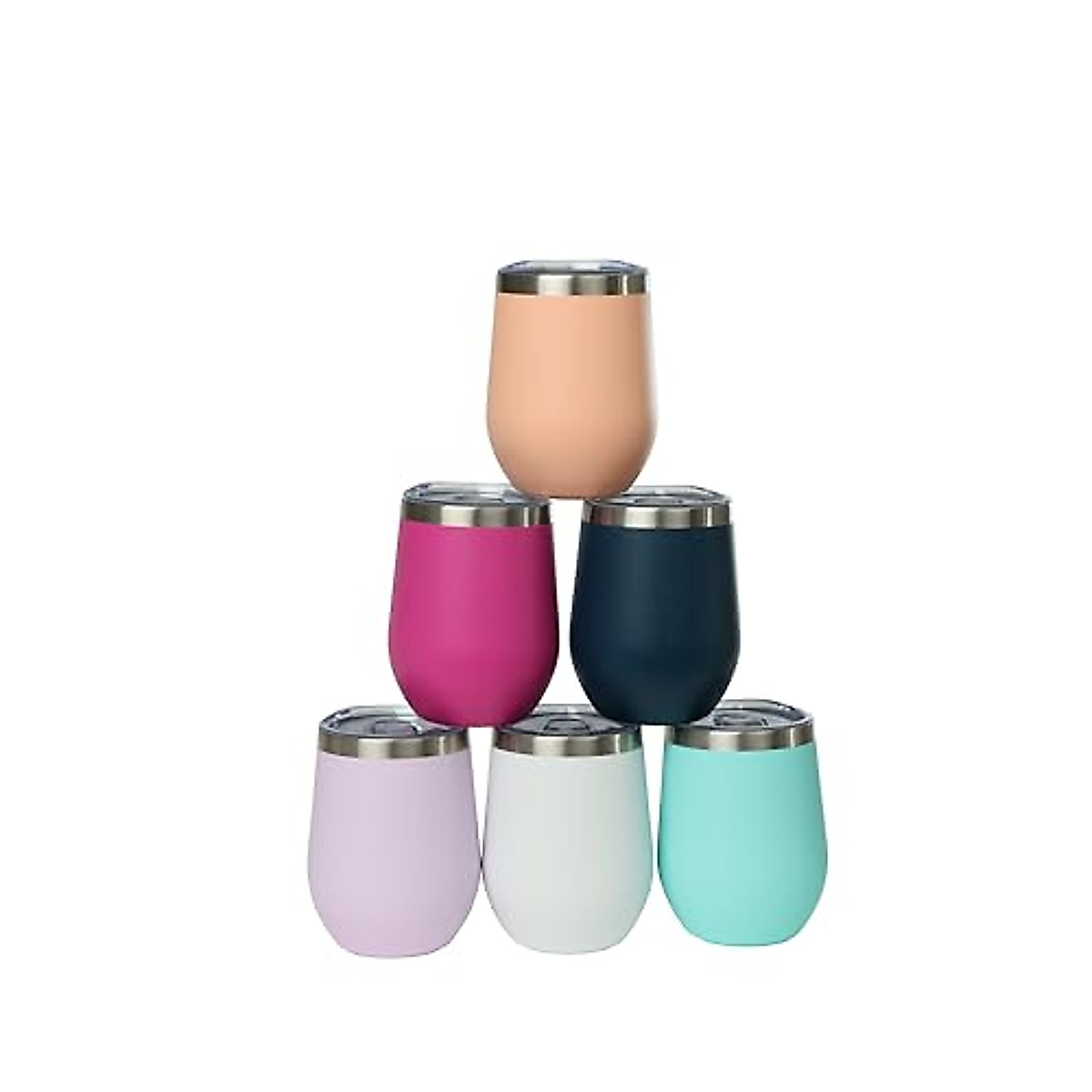 Sip+Sea Antiqua 12 oz Stainless Steel Ceramic Lined Wine Tumbler with Lid | Stemless | Double Wall Vacuum Insulated