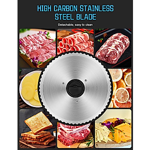 Meat Slicer,TOKASS Electric Deli Food Slicer with Removable 7.5’’ Stainless Steel Blade, Adjustable Thickness Meat Slicer for Home Use, Child Lock Protection, Easy to Clean, Food Slicer Machine-Silver