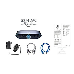 iFi Zen DAC Signature V2 HiFi Desktop DAC (Digital Analog Converter) with USB3.0 B Input/Outputs 4.4mm Balanced/RCA