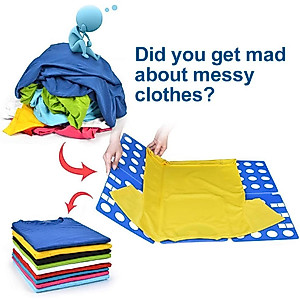 BoxLegend T Shirt Folding Board T Shirt Clothes Folder Laundry Organizer Easy and Fast for Kid and Adult to Fold Clothes Blue