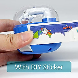 Mini Claw Machine for Kids&adults,Space Blue,24 Tiny prizes,Dinosaur Miniature Things,Surprise Birthday Gifts Toys cheap for 3 4 5 6 7 8 Years Old,Handheld dino stuff in little small unwrappable