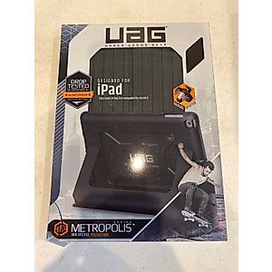 URBAN ARMOR GEAR [UAG] Folio iPad 9.7 (2017 5th Gen & 2018 6th Gen) Metropolis Feather-Light Rugged [Midnight] Military Drop Tested iPad Case