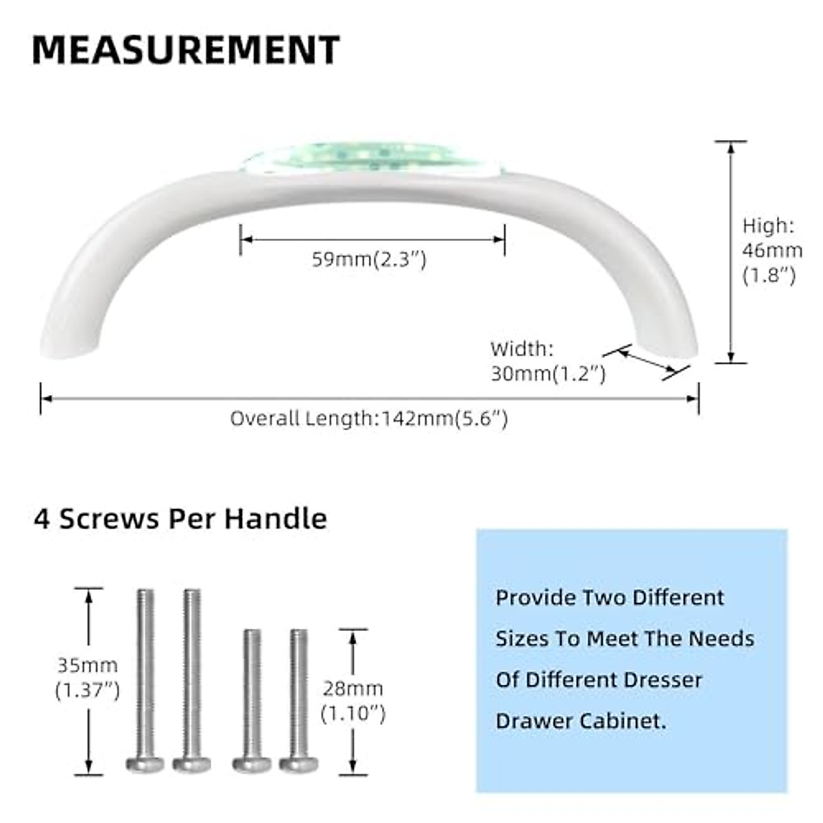 Pull Handle Fence Handle Long Cabinet Handles for Interior, Closet, Drawer, Outdoor, Garage, Green Polka Dots