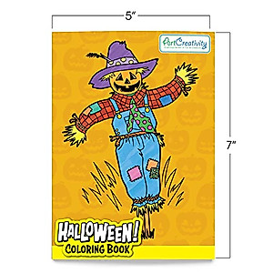 ArtCreativity Halloween Coloring Books for Kids, Pack of 36, 5” x 7” Mini Booklets, Fun Halloween Treats Prizes, Favor Bag Fillers, Birthday Party Supplies, Art Gifts for Boys and Girls
