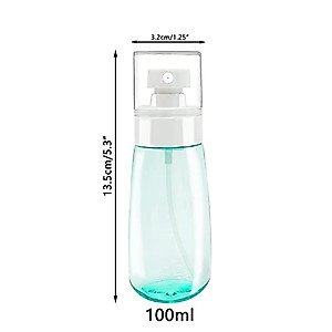 Portable Travel Spray Bottle,3Pcs 100ml/3oz Fine Mist Hairspray Bottle for Essential Oils, Empty Airless Makeup Face Spray Bottle Clear Refillable Travel Containers for Cosmetic Skincare Perfume.
