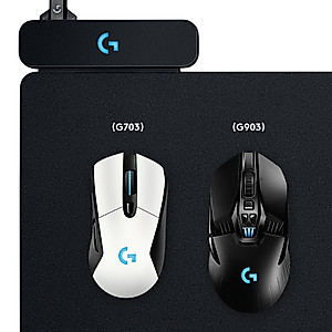 Logitech G980-001300 Floor Standing Speakers, Bluetooth Black & Logitech G Wireless Gaming Mouse Pad, Black