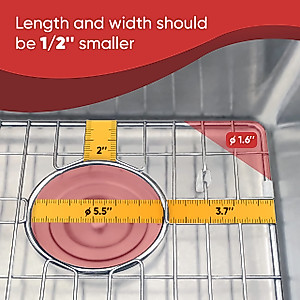 Sink Protectors for Kitchen Sink 15" x 13", Sink Grate for Bottom of Kitchen Sink Set of 2, Stainless Steel Sink Protector