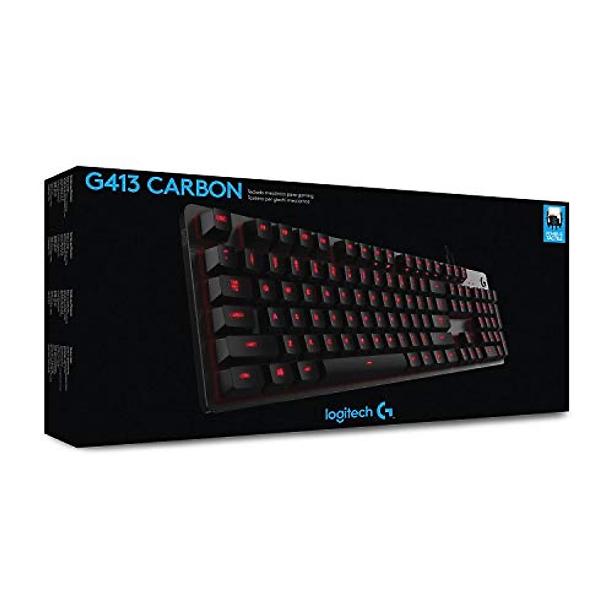 Logitech G413 Backlit Mechanical Gaming Keyboard with USB Passthrough – Carbon