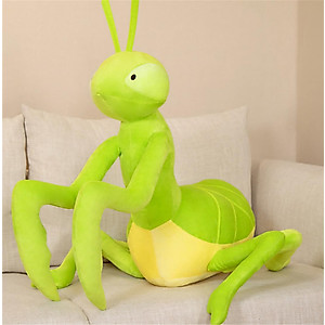 Skyseen Praying Mantis Pillow Mantis Animal Insect Shaped Throw Pillow for Home Decoration 27.6"