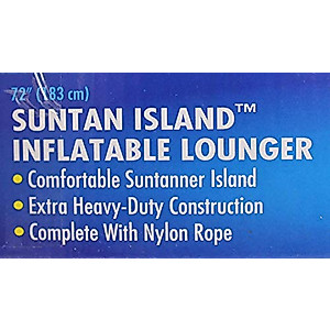 Swimline 9050 72" Swimming Pool Sun Tan Lounger Island Float Inflatables, 6-Pack