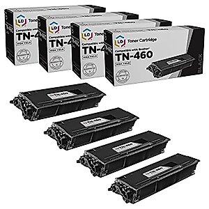 LD Products Toner Cartridge Replacement for Brother TN460 High Yield (Black, 4-Pack) Compatible with Multi-Function: MFC-1260, MFC-1270, MFC-2500, MFC-8300, MFC-8500, MFC-8600, MFC-8700, and MFC-9600