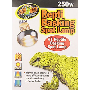Zoo Med Reptile Basking Spot Lamp 250 Watts, Whites &Amp; Tans