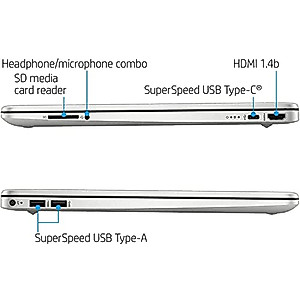 HP Laptop 15-EF3017CA 15.6" FHD IPS, AMD Ryzen 5 5625U, AMD Radeon Graphics, 16GB DDR4 RAM, 1TB SSD Storage, Windows 11 Home, Natural Silver (Renewed)