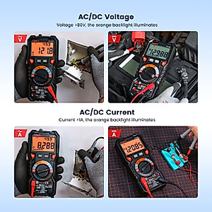 KAIWEETS Digital Multimeter with Case,20000, 2000 Counts DC AC Voltmeter, Ohm Volt Amp Test Meter and Continuity Test Diode Voltage Tester for Household Outlet, Automotive Battery Test