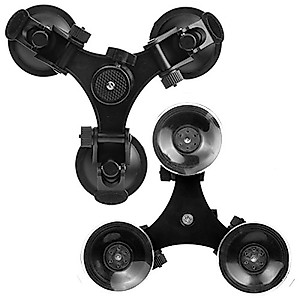 EZESO ESSENTIAL SKINCARE Camera Mount for Car - Camera Suction Mount - Car Mount Triple Suction Cup Mount with 1/4 Threaded Head 360 Degree Tripod Ball Head