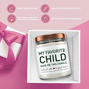 Mom Candle Gifts for Mothers Day or Birthday, Mint Sugar Candle Company 9 oz Soy Wax Candle with Floral Blossom Aroma, Made in The USA, Funny Unique Cute Moms Gift Ideas from Daughter or Son