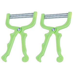 2Pcs Manual Facial Hair Removers Women Face Threaders Epilators Upper Lip Chin Cheeks Neck Portable Beauty Tools for Women (Green)