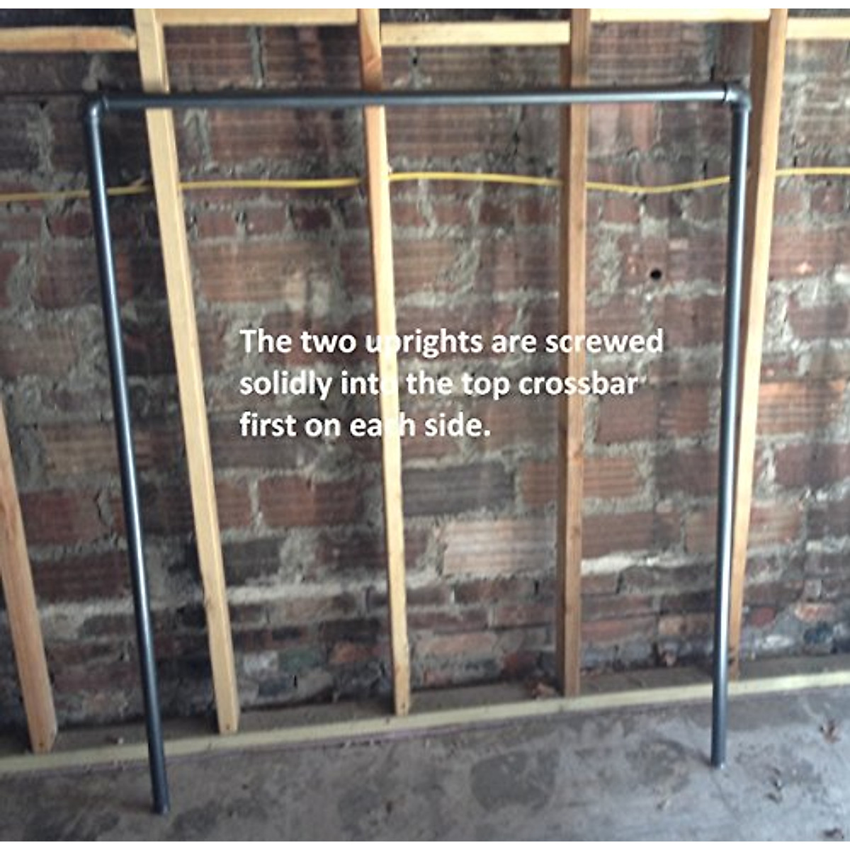 Pipe Series Commercial Quality Non-Adjustable 2-Way Ballet Style Rolling Garment Clothing Rack, Anthricite Grey