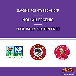 Pompeian Keto Extra Virgin Olive Oil & 100% Avocado Oil Cooking Spray, Great for Sauteing, Stir-Frying, & Roasting, Naturally Gluten-Free, Non-Allergenic, Non-GMO, No Propellants, 5 FL. OZ.(Pack of 6)