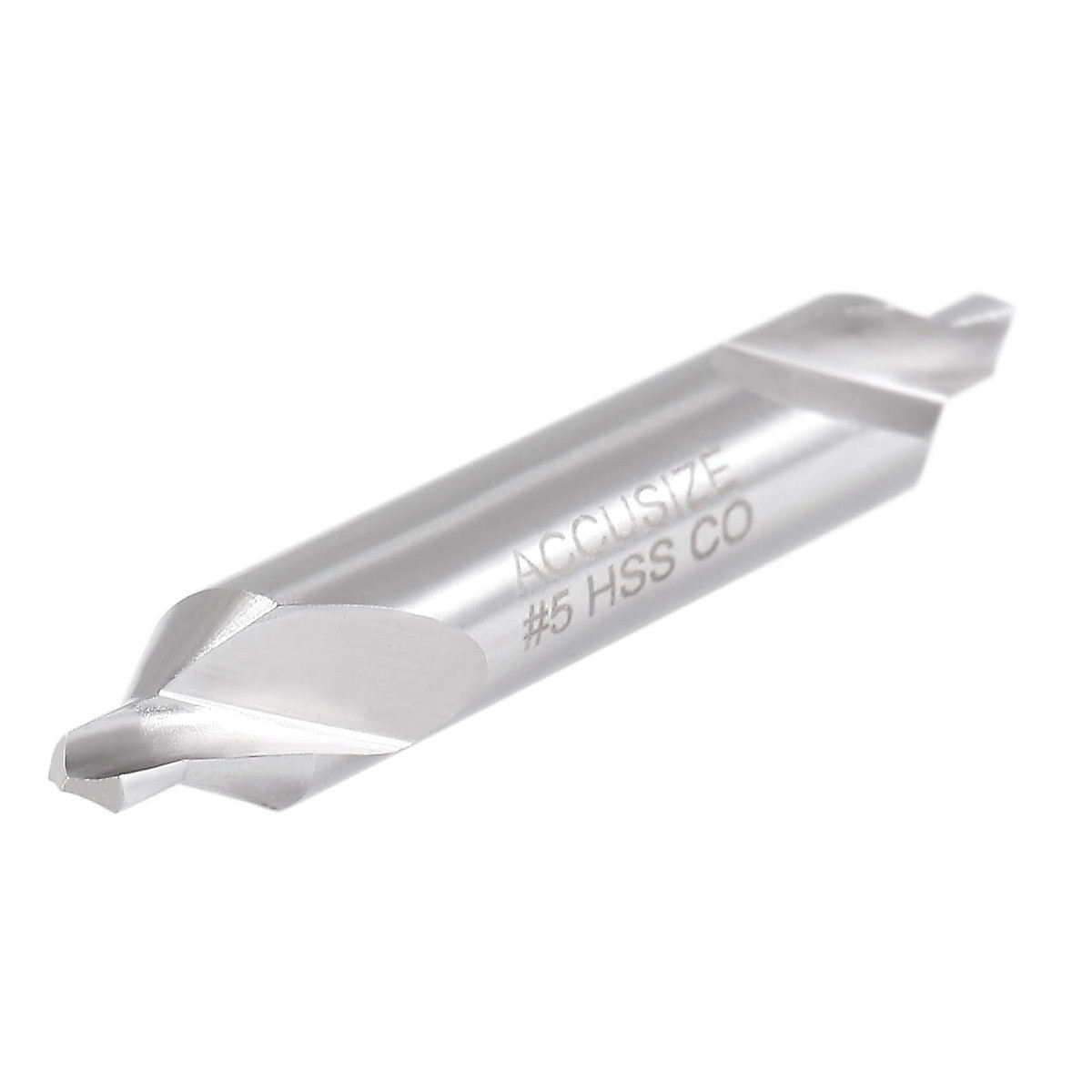 Accusize Industrial Tools 5pc ANSI M42 (H.S.S. + 8% Cobalt) Center Drill Set, 0556-5500