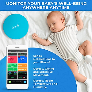 DreamBe-1 by OnSky Contactless Smart Baby Breathing Monitor, Realtime Heart Rate and Sleep Tracker – Monitor Baby Anywhere, Anytime – Touch-Screen Display WiFi - Urgency (DreamBe1B-C with Camera Blue)