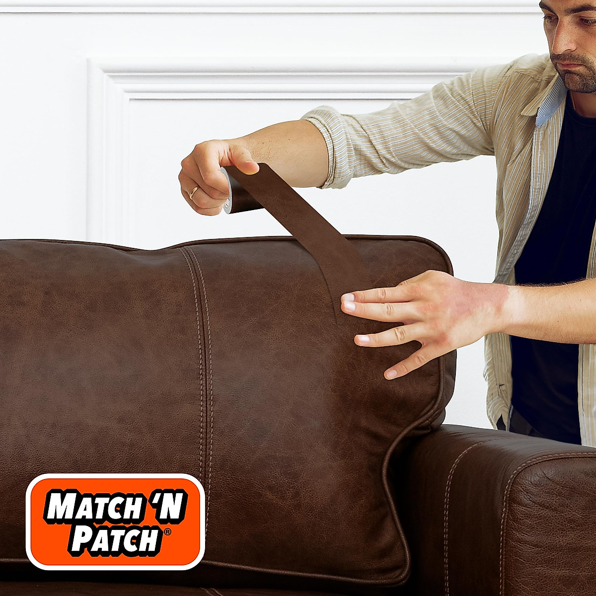 Match 'N Patch Realistic Brown Leather Repair Tape