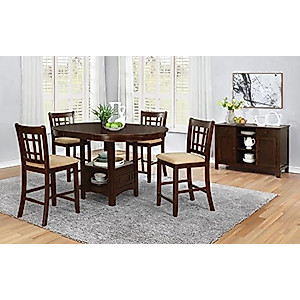 Coaster Home Furnishings LAVON Counter Height Table Warm Brown, Dark Cherry (CO-100888N)