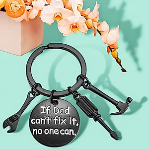 Dad Gifts Keychain Father's Day Gift for Dad Birthday Christmas Wedding Anniversary Thanksgiving Gifts for Father from Son Daughter,Hammer Key Chain from Kids to Father Keychain,Best Dad Ever Keychain