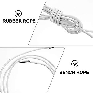Yardwe Replacement Cord for Chair, 8 Pack Universal Replacement Elastic Cords Repair Tool Kit for Sun Loungers, Garden Chairs, Outdoor Recliners, Anti Gravity Chair, Bungee Chairs- White