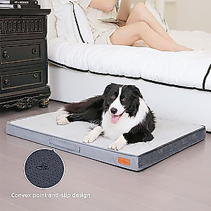JOYHOUSE PET SUPPLIESWashable Dog Bed with Detachable Sleeve and Non-Slip Bottom, Orthopedic Dog Bed, Gray, Suitable for Dog beds for Medium Dogs (30 * 20 * 3in inches)