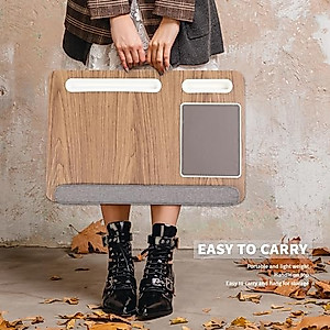 SFANDFF Lap Desk Laptop Table Removable Laptop Holder Small Table Including Mouse pad Built-in Tablet and Mobile Phone Holder for 13-inch Computers (21.6x14.1in)