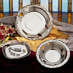 Wilton Armetale Flutes and Pearls Dipping Bowl, Round, 6-Inch