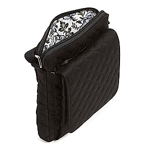 Vera Bradley Women's Cotton Mini Hipster Crossbody Purse With RFID Protection, True Black, One Size