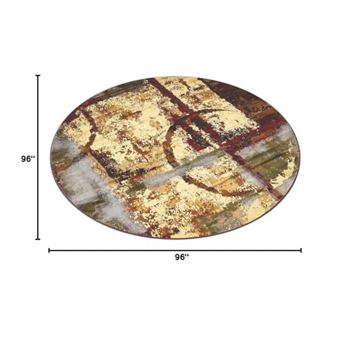 Unique Loom Barista Collection Area Rug - Catuai (8' Round, Multi/ Brown)