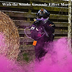 ARMARD Airsoft Grenade，Gel Blaster Grenade Launcher，Paintball Grenade，Metal Pull Ring, 6mm BBS Tactical Whirligig Impact Grenade, 7mm Gel Shower for Strike Game