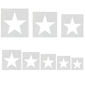 8 PCS Large Star Stencil,Star Stencils Different Sizes, Star Template, Star Template Stencil, Large Star Stencil, Star Stencils for Painting, for Painting Template