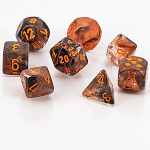 Chessex Lab Dice 4 Nebula CopperMatrix/ Orange Boxed Set