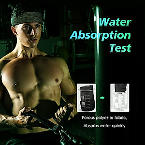 Sweat Bands Headbands for Men Women, Cooling Headband Pack of 4 Workout Sweatbands Moisture Wicking Absorbent Head Bands, Stretch No Slip Men's Headbands for Yoga Running Sports Hiking