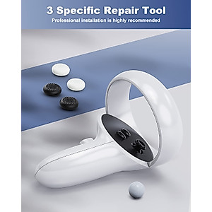 Joystick Replacement Kit for Oculus Quest 2 Controller/ Meta Quest 2 Controller, Repair Accessories for Oculus Quest 2 Controller, (Black (13-in-1))