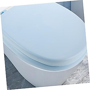 Uonlytech 2pcs Toilet Lid Portable Bidet for Round Toilet Potty Replacement Toilet Seat Cover Round Bidet Toilet Standard Toilet Seat Toilet Seats for Bathroom Toilets Potties Sky-blue Foam